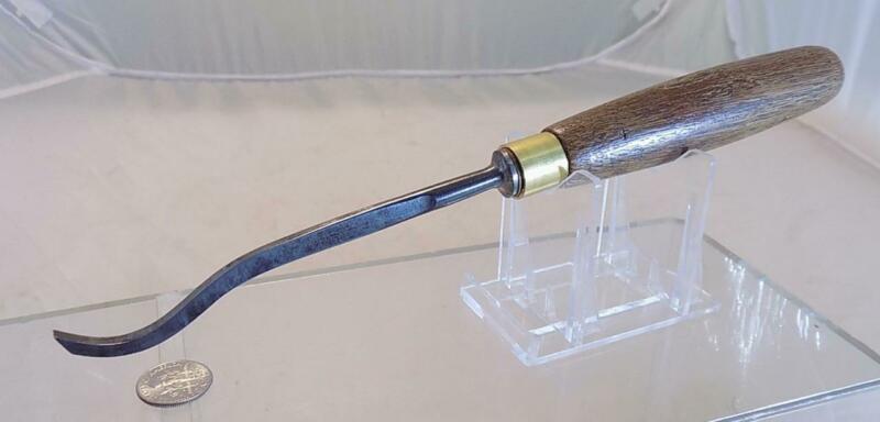 Marples Woodworking Tool Swan Neck Mortise Chisel #1 Sweep 1/8" Cut 8. ...