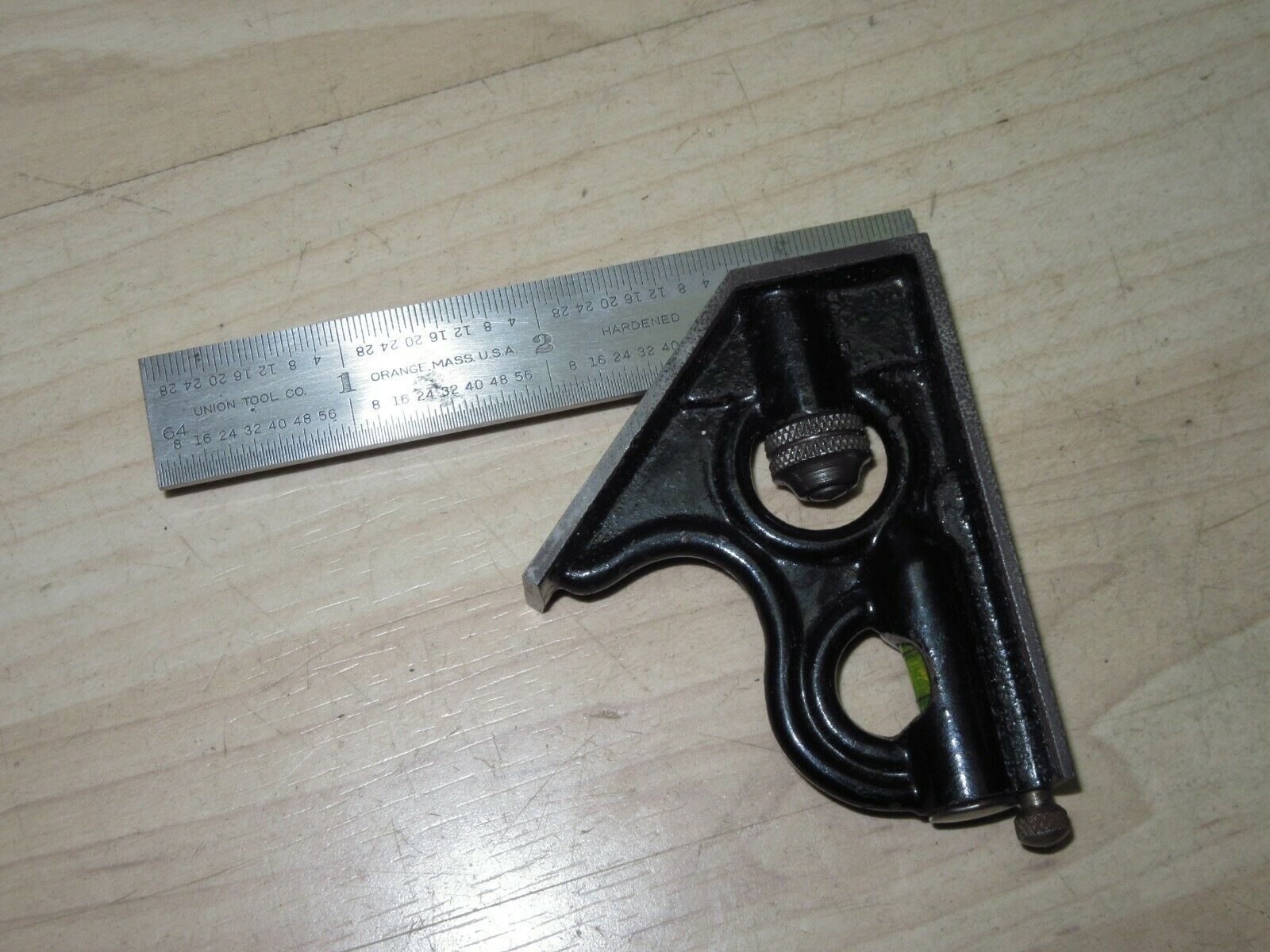 Vintage union tool Co 4'''' machinist combination square fine user tool ...