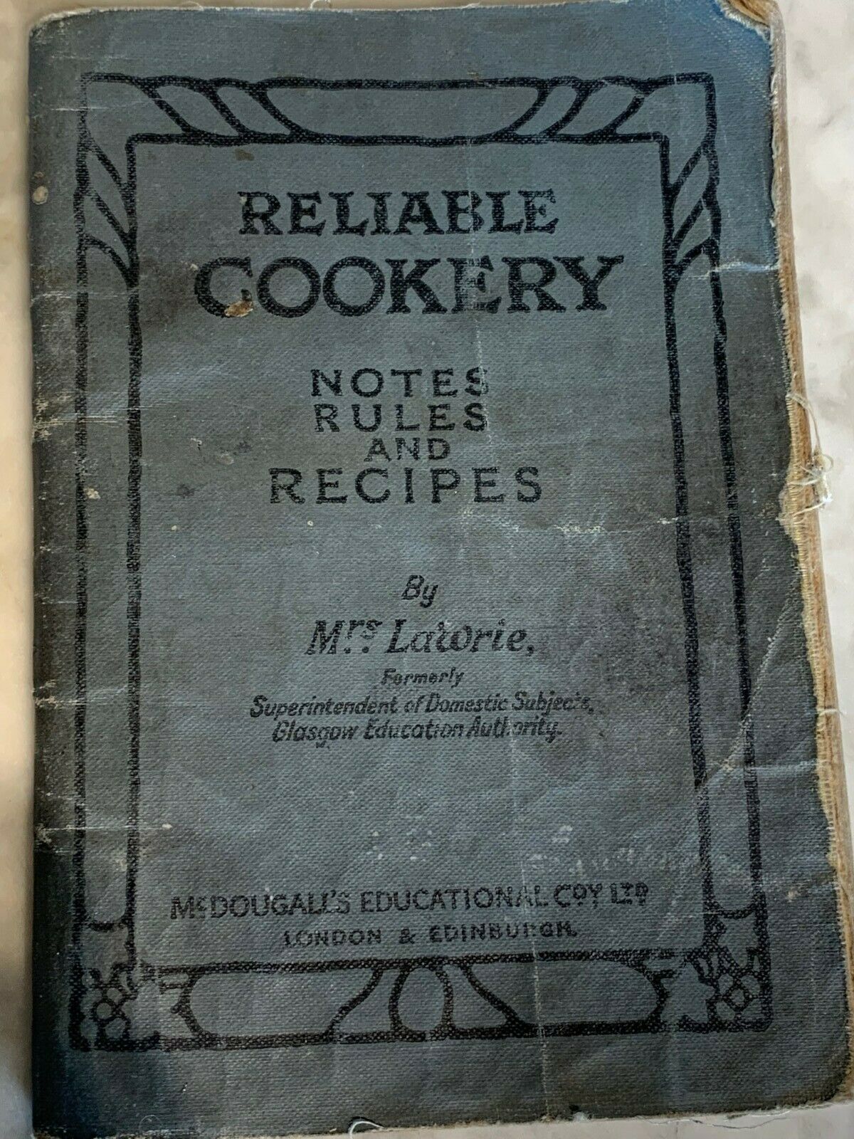 Reliable Cookery notes rules and recipes Mrs Lawrie -- Antique Price ...