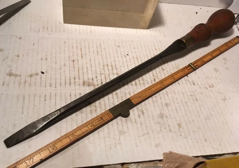 Antique Large Hand Forged Fancy Screwdriver Blacksmith Machinist Tool ...