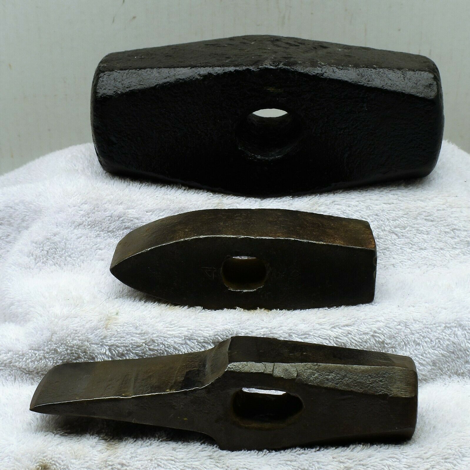 Vintage Blacksmith Hammer Head + Hot Cut Chisel + Sledge Hammer Head ...