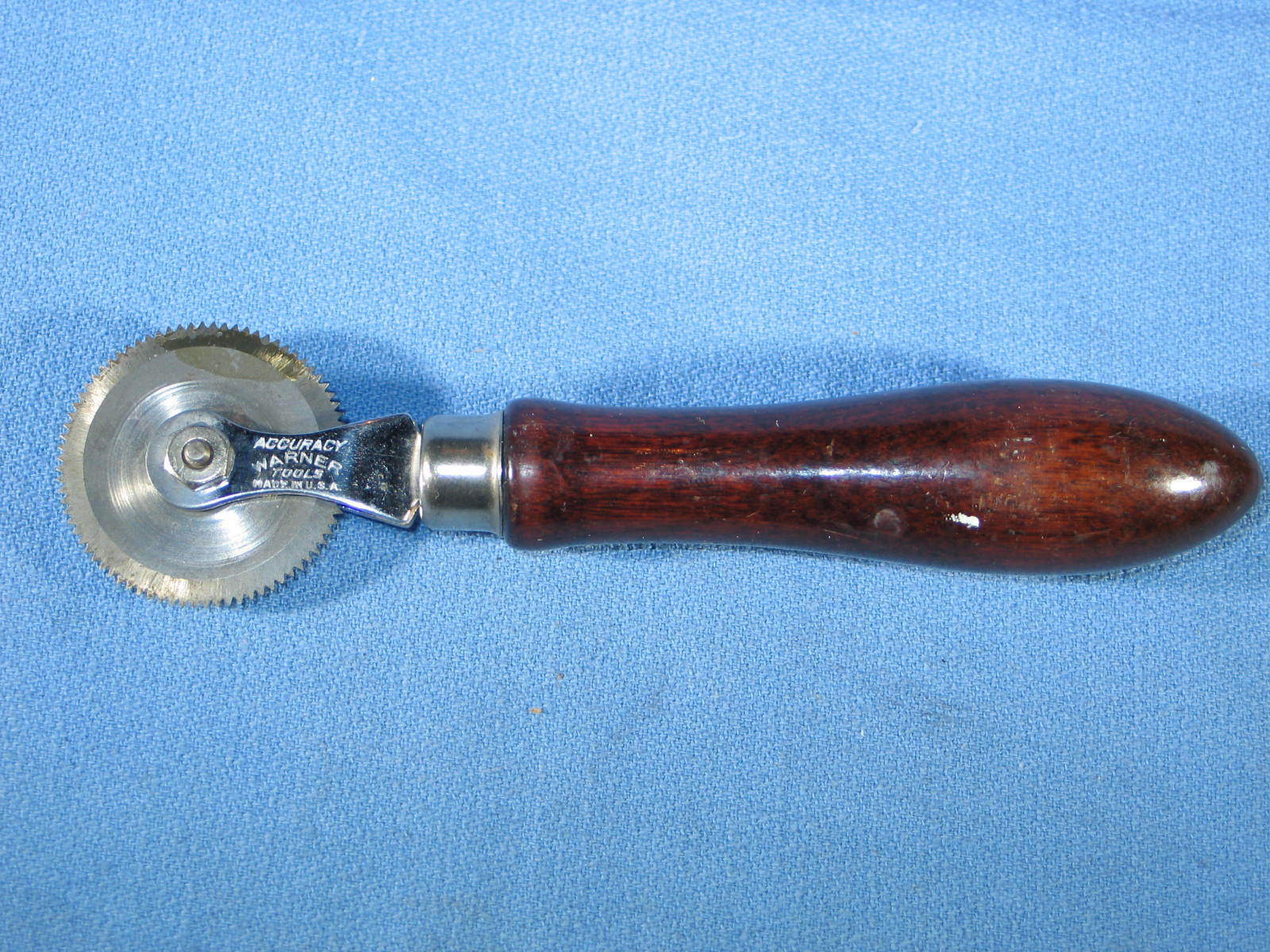Vintage WARNER ACCURACY LEATHER Marking Wheel #61 Wood Handle USA Tool ...