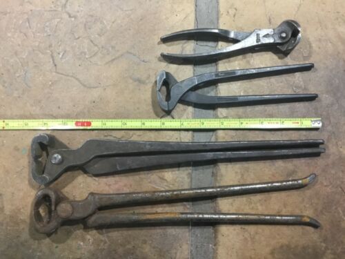 Vintage Blacksmith Farrier Horseshoe Clincher Cutting Hoof Nippers ...