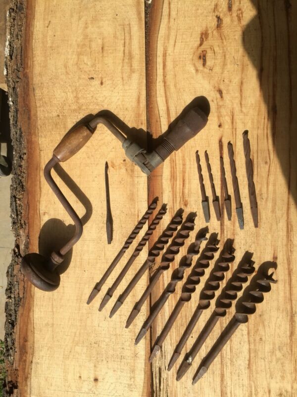 Vintage Hand Drill Ratchet Auger drill bits -- Antique Price Guide ...