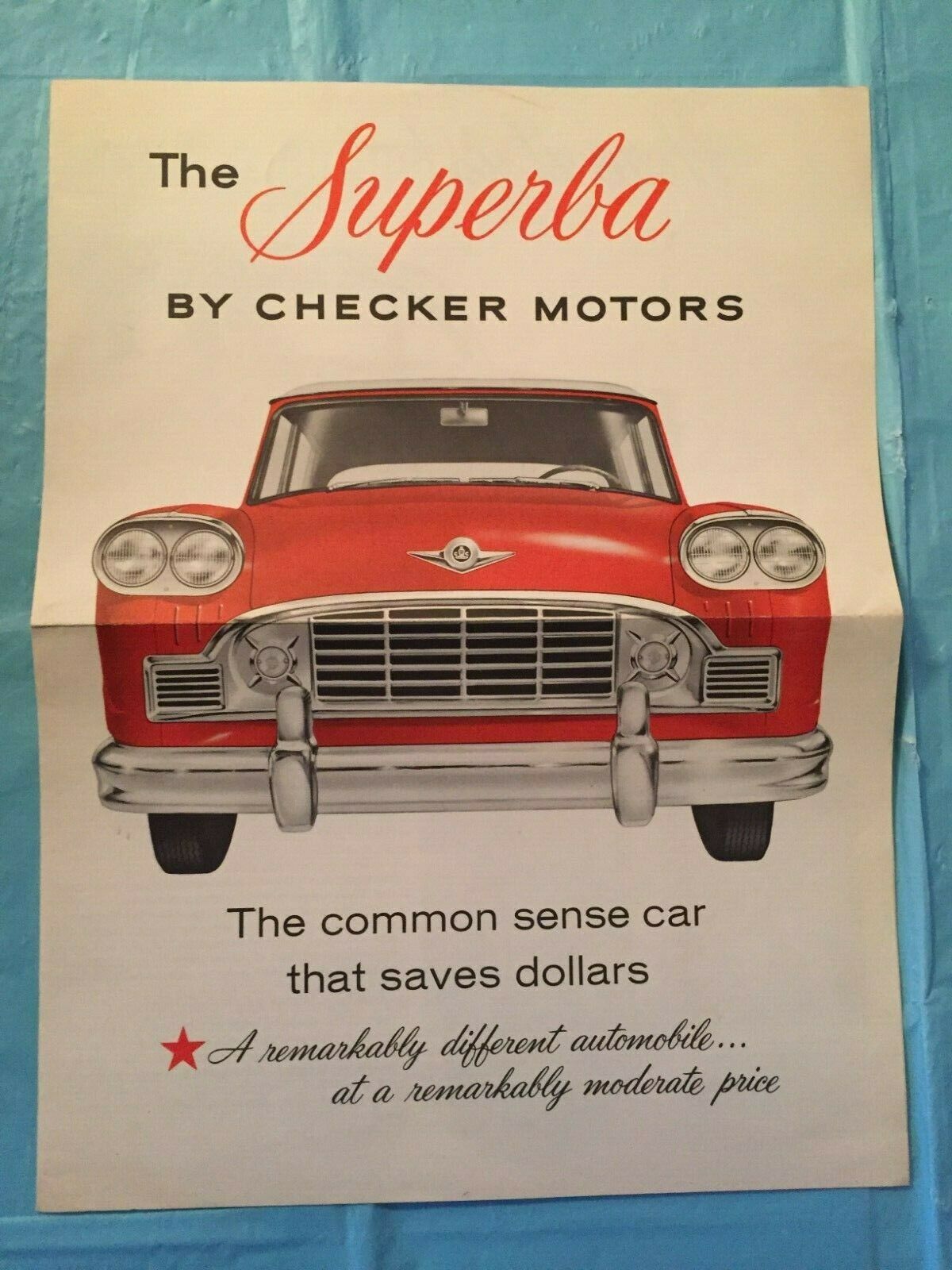 c.1960 Checker Motors "Superba" Car Dealer Sales Brochure -- Antique ...