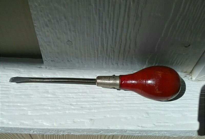 Antique 7.5" Round Wood Handle Screwdriver -- Antique Price Guide ...