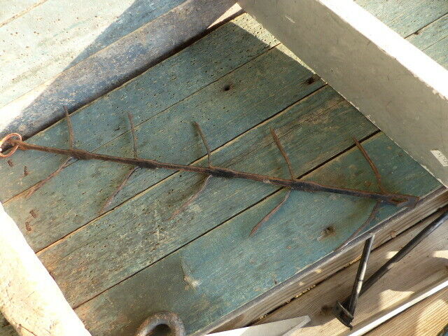 antique primitive wrought iron heart corn cob drying rack kitchen tool ...