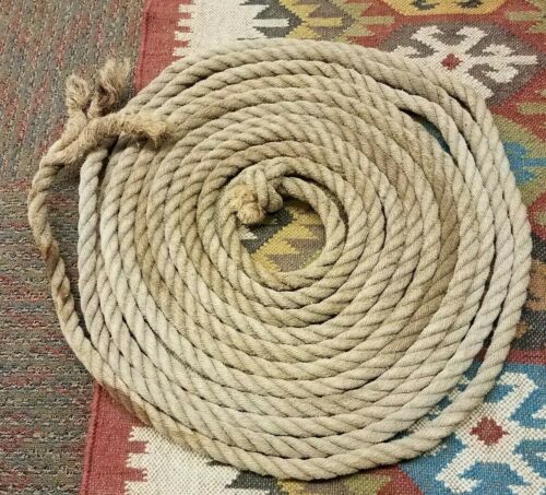 Vintage Barn Rope 1 Inch Heavy Hemp Twine Rope 45 foot -- Antique Price ...