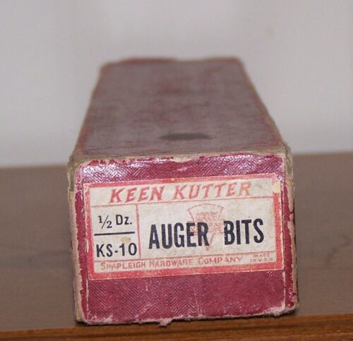 Keen Kutter Auger Bits With Keen Kutter Auger Bit Box -- Antique Price ...
