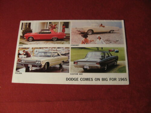 1965 Dodge full line Vintage Showroom Poster Dealership Brochure ...