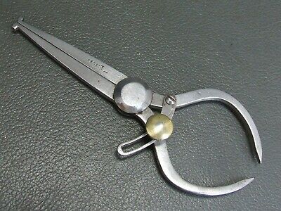 Vintage small steel inside outside lock dividers calipers old tool by P ...