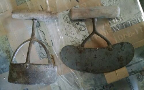 2 Antique Primitive Old Farm hand food Choppers -- Antique Price Guide ...