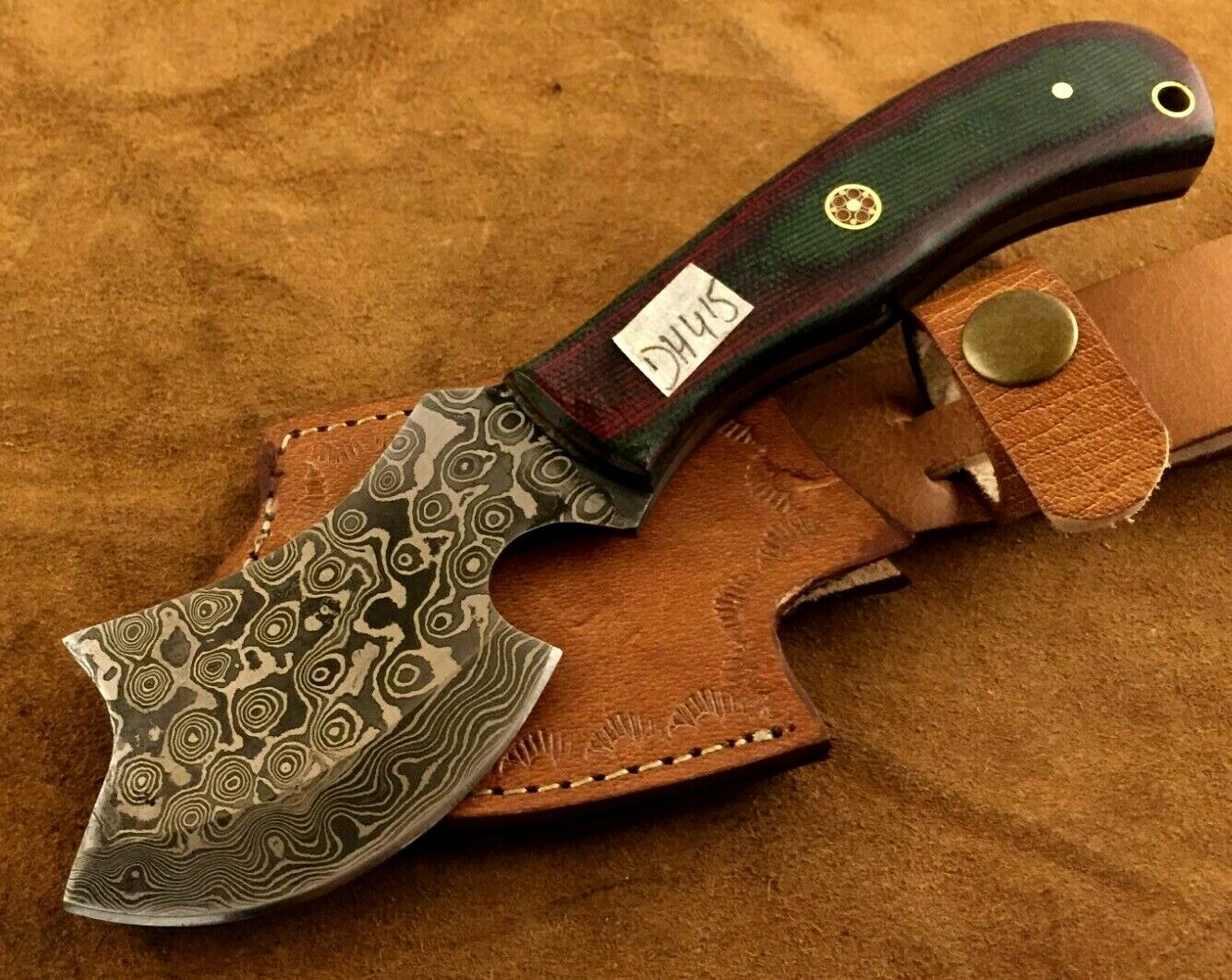 Handmade Damascus Steel Axe-Heat Treated-Functional-Bush Craft-Camping ...