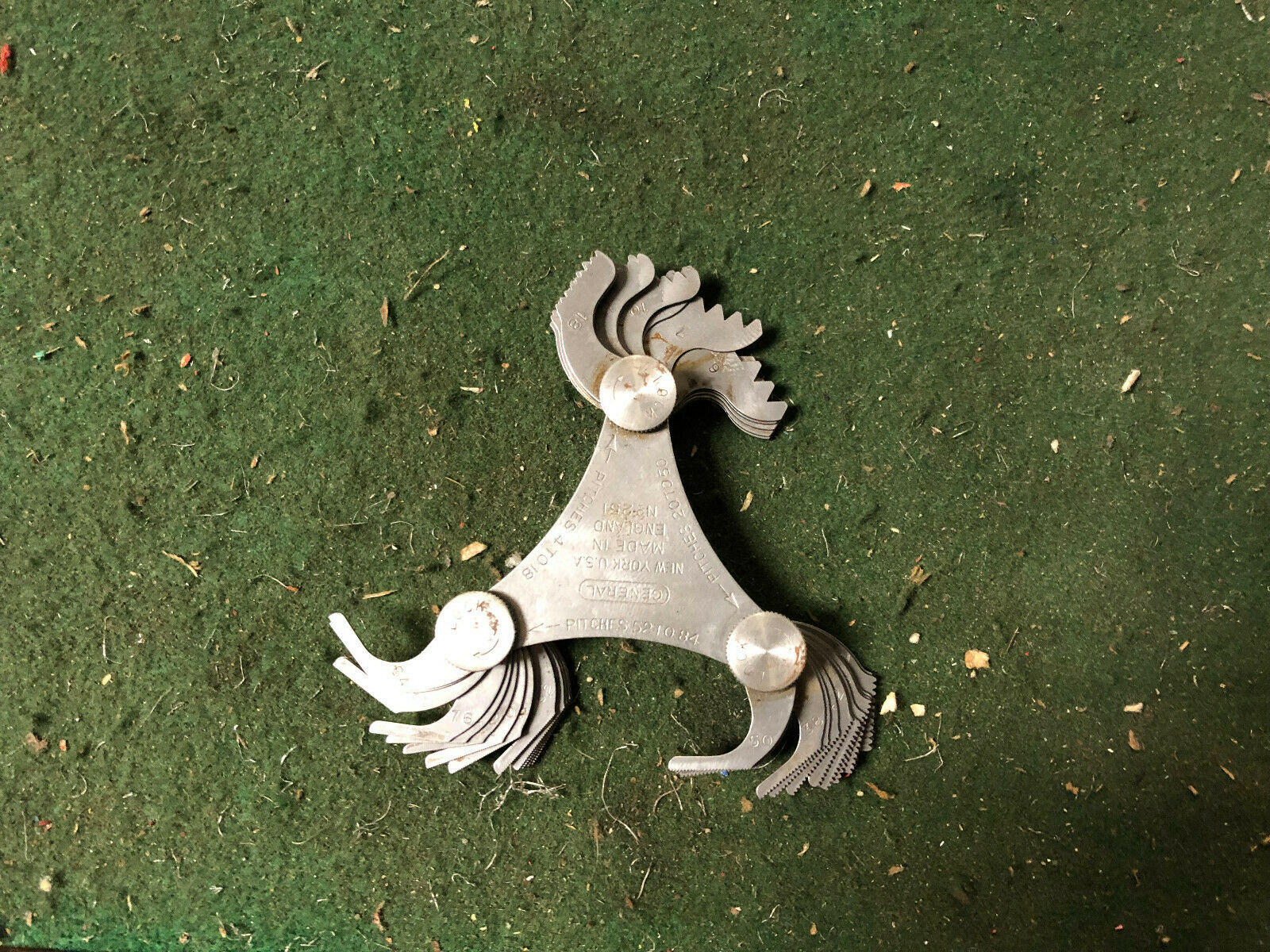 MACHINIST TOOLS LATHE MILL Machinist Triangle Screw Pitch Gage Gauge ...