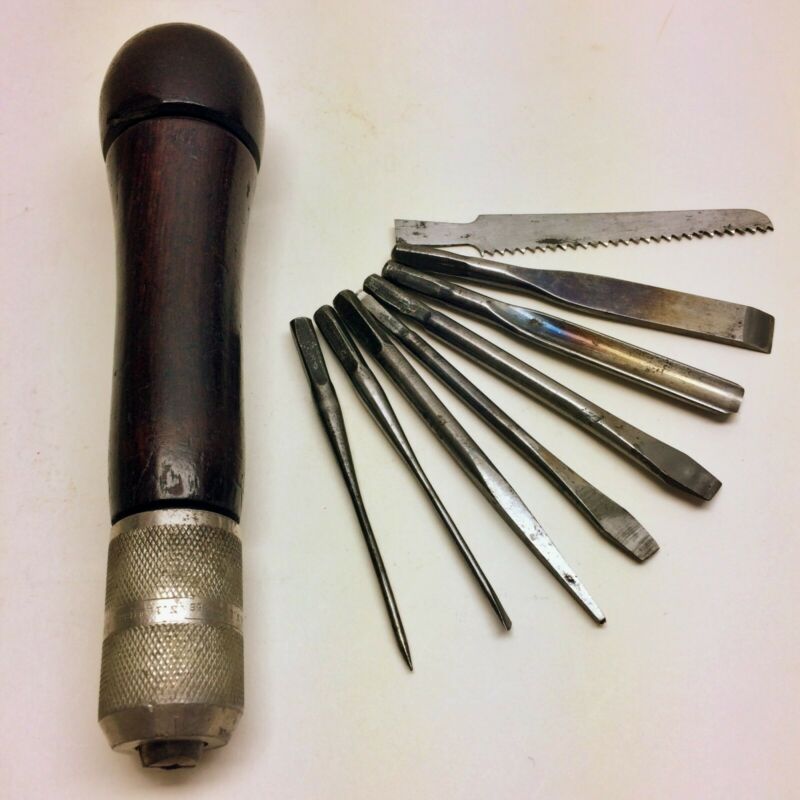 ANTIQUE MILLERS FALLS Multi-Tool Chisel Driver Vintage Woodworking Pat ...