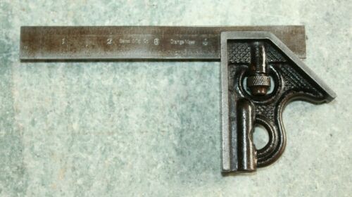 Vintage Bates Mfg Co Orange Mass 6 Inch Machinist Combination Square ...