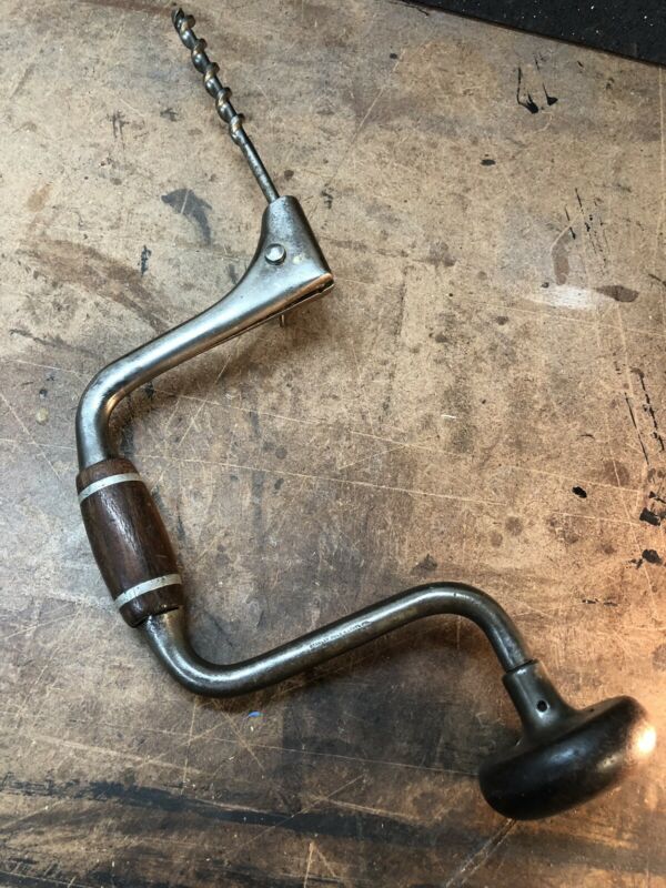 Antique Fray Bit Brace Hand Drill No.110 Stanley Rule & Level Co with ...