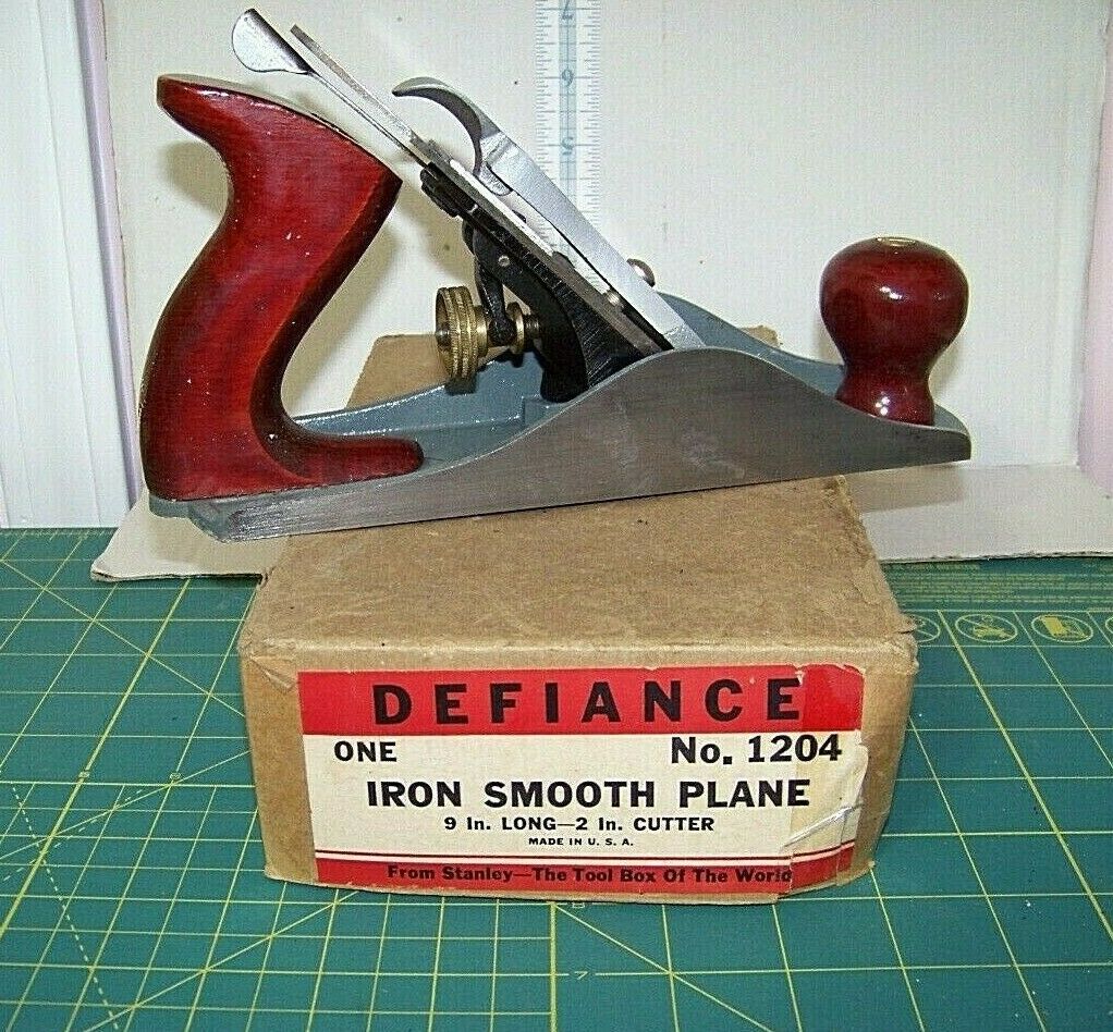 Vintage Stanley Defiance 9 Inch Wood Hand Plane #1204 Woodworking Tool ...