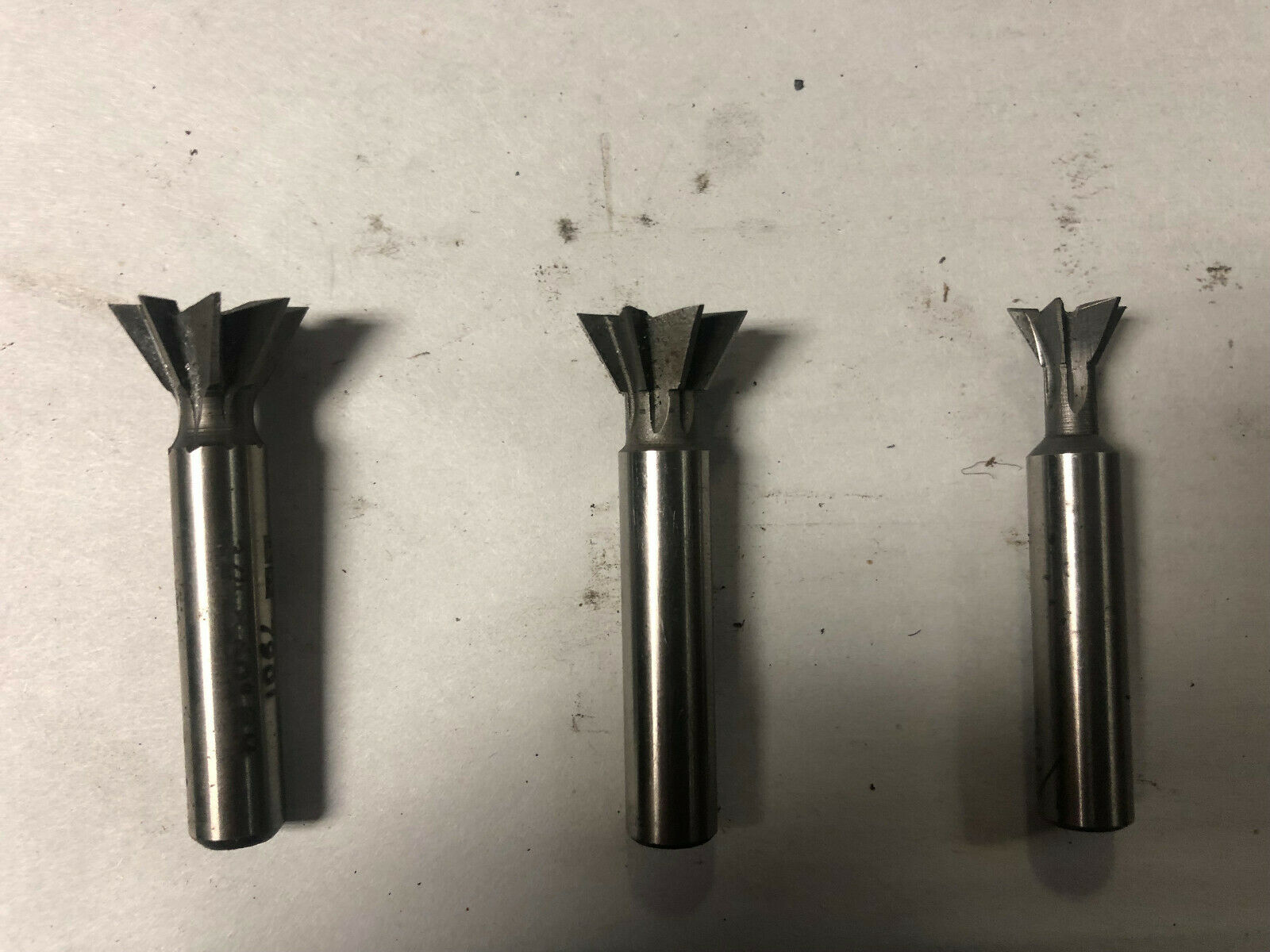 MACHINIST TOOLS LATHE MILL 3 Nice SHARP Dove Tail End Mill Cutters ...