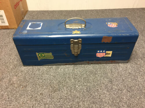 Vintage union Tool Box with stickers retro Steampunk storage -- Antique ...