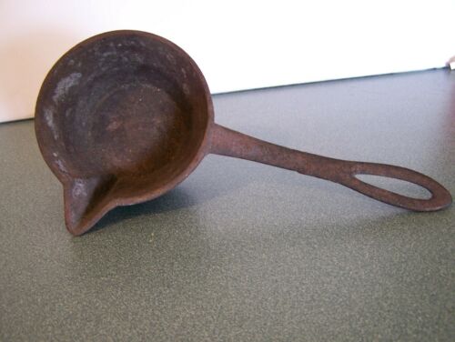 Vintage Cast Iron Lead Ladle Blacksmith Tool -- Antique Price Guide ...