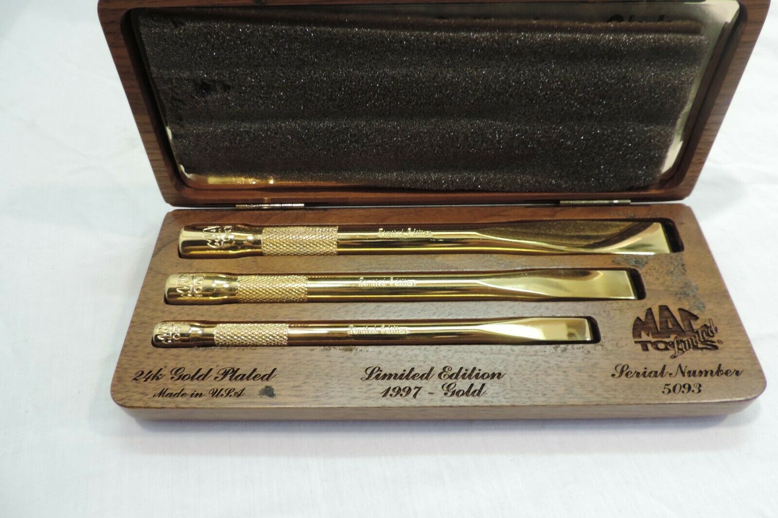 Mac Tools 24k Gold Plated 3 pc Chisel Set 1997 Limited Edition in ...
