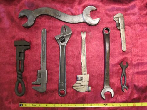 Lots of 8 State Found Antique/Vtg Adjustable Wrench Carpenter/Farm Rare ...