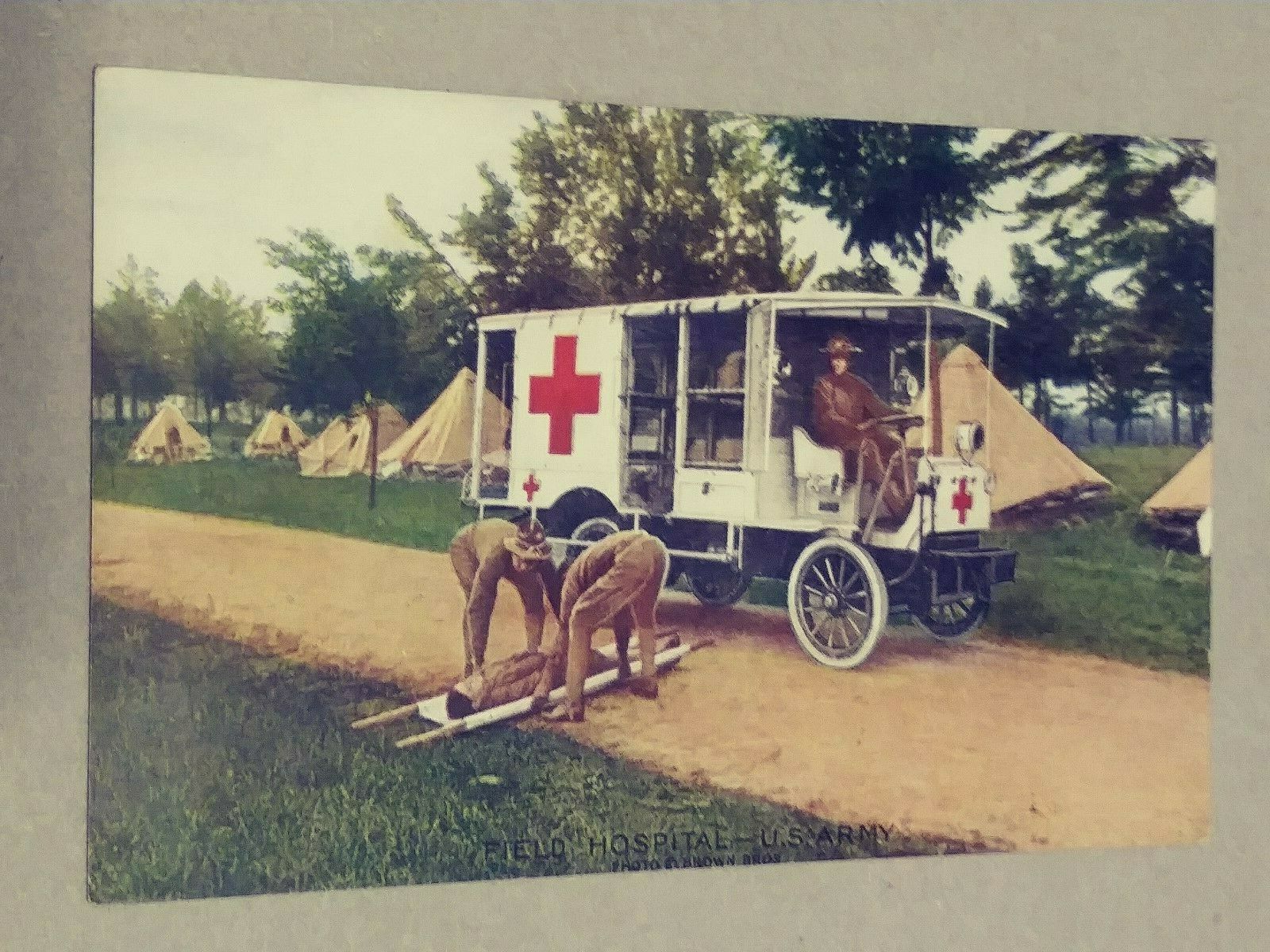 Old Postcard "RED CROSS FIELD HOSPITAL"- U.S. Army, Photo - Brown Bros ...