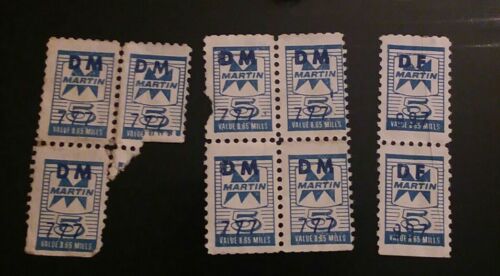Vintage Martin Stamps, 9 Stamps -- Antique Price Guide Details Page