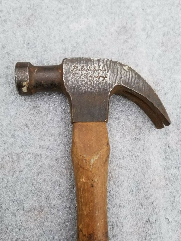 Vintage Philadelphia Tool Co w Script Logo Drop Claw Hammer w Original ...