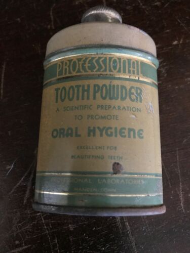 Vintage Tin Professional Tooth Powder Travel Size -- Antique Price ...