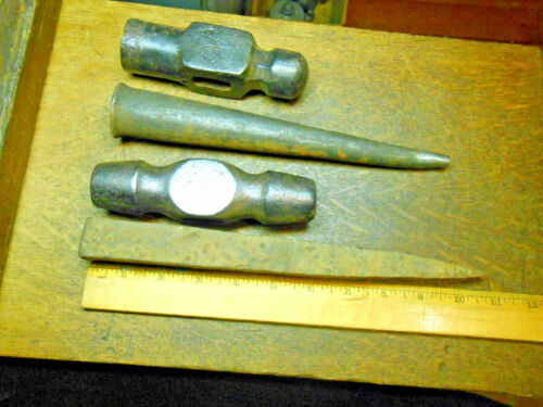 Blacksmith Round and Square Punch Tool Set With 2 Hammer Heads ...