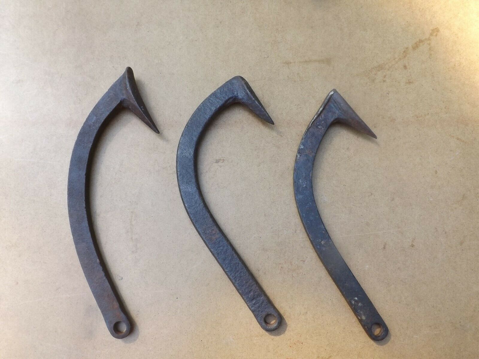 3 Vintage Logging Cant Dogs Peavey Hooks, 12-13" Long, Old Logging ...