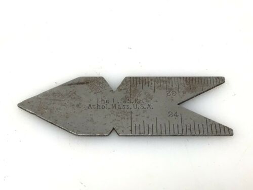 VINTAGE STARRETT 390 CENTER GAUGE TEMPERED STEEL MACHINIST TOOL MILL ...