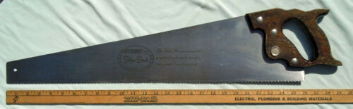 Atkins 26" Hand Saw Silver Steel The Four Hundred 8 Points Damaskeened ...