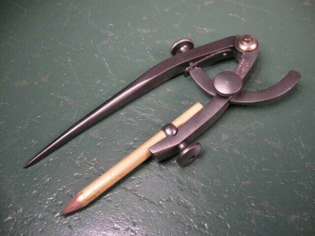 OLD USED VINTAGE MACHINING TOOLS MACHINIST PEXTO 6 INCH COMPASS DIVIDER ...