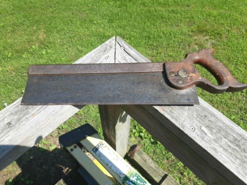 Vintage DISSTON USA 14" BACK SAW / TENON SAW - 12TPI ( 1940 - 1947 ...