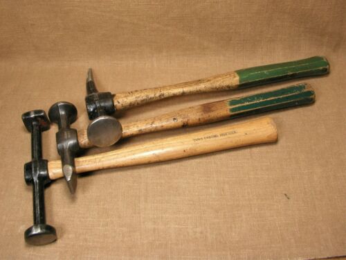 Three Vintage Auto Body Repair Hammers, Proto & Duro Chrome -- Antique ...