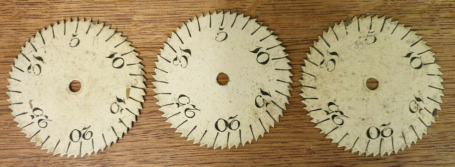 3 OLD LONGCASE/GRANDFATHER CLOCK DATE DISCS-NO RESERVE! -- Antique ...