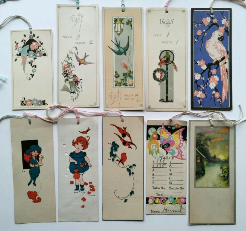 Vintage Bridge Tally Cards Lot Art Deco 1920s Birds Paper Dolls ... Vintage Bridge Tally Cards Lot Art Deco 1920s Birds Paper Dolls ...