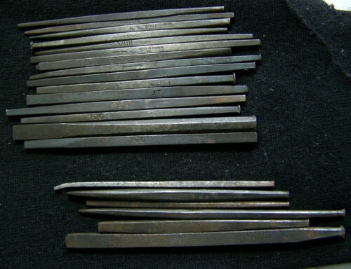 Vintage Chasing Repousse Tools (21), gun smith, jewelry, metal work ...