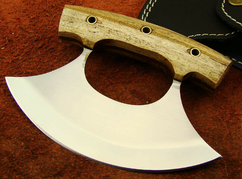 Alistar Beautiful Handmade 440-C Steel ULU Axe With Leather Sheath (119 ...