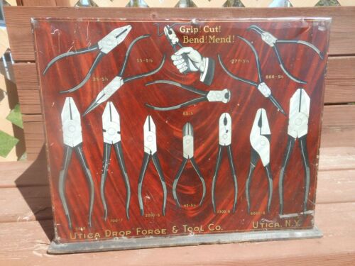 RARE ANTIQUE UTICA DROP FORGE & TOOL CO ADVERTISING STORE COUNTER ...