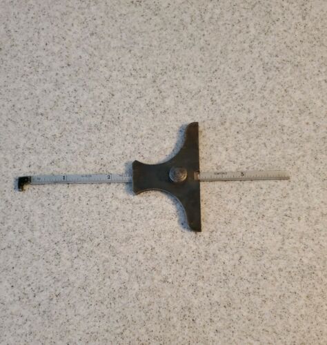 STARRETT 237 Rule Depth Gage with 610N Scale with thickness hook no ...