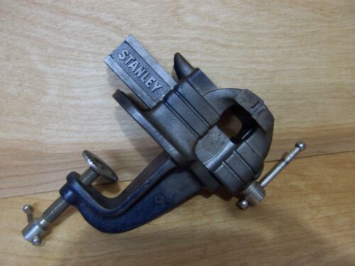 VINTAGE STANLEY 763 TABLE VISE PORTABLE 2" JAW WITH ANVIL WEIGHS 3 LB ...
