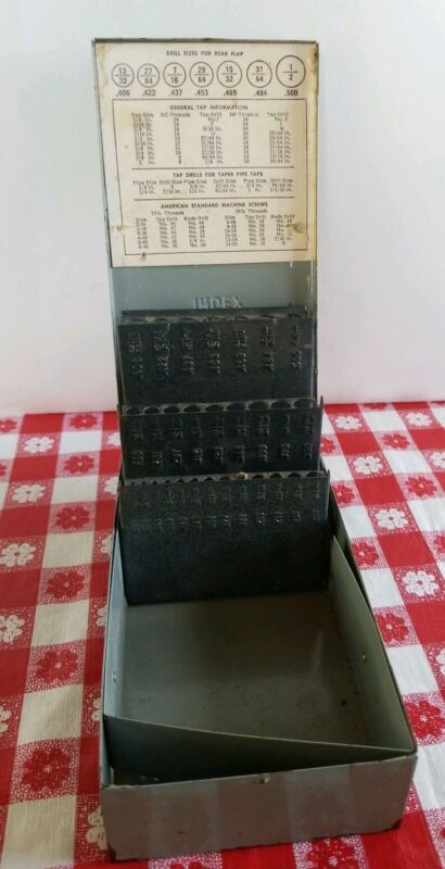 CRAFTSMAN DRILL BIT INDEX HOLDER BOX 1/16 TO 1/2 BY 64 MADE IN USA ...