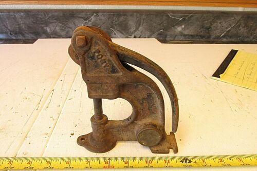 OLD BLACKSMITH SHOP RIVET PUNCH TOOL PONY LEATHER & BRAKE SHOE ...