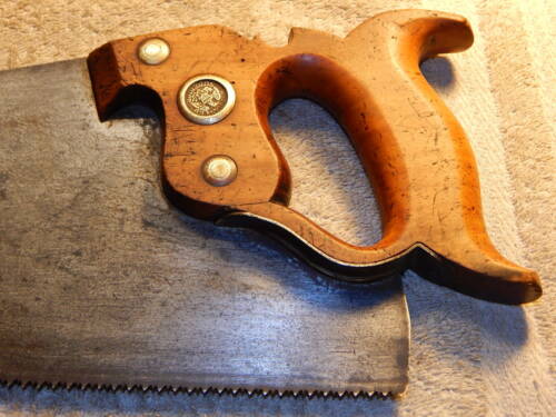 Panel saw 12ppi, Vulcan Saw Works, Harvey Peace (faint), Hankin pat ...