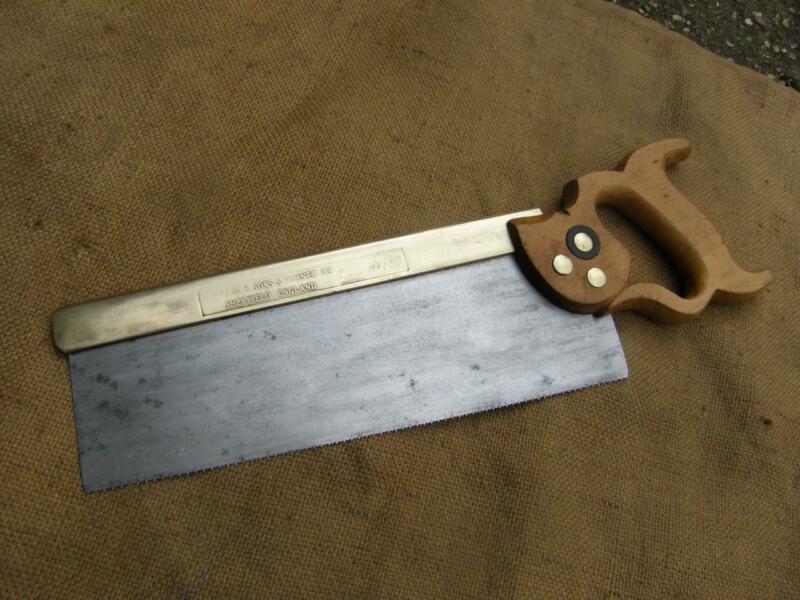 VINTAGE ENGLISH BRASS BACKED DOVETAIL TENON SAW BY W TYZACK SONS ...