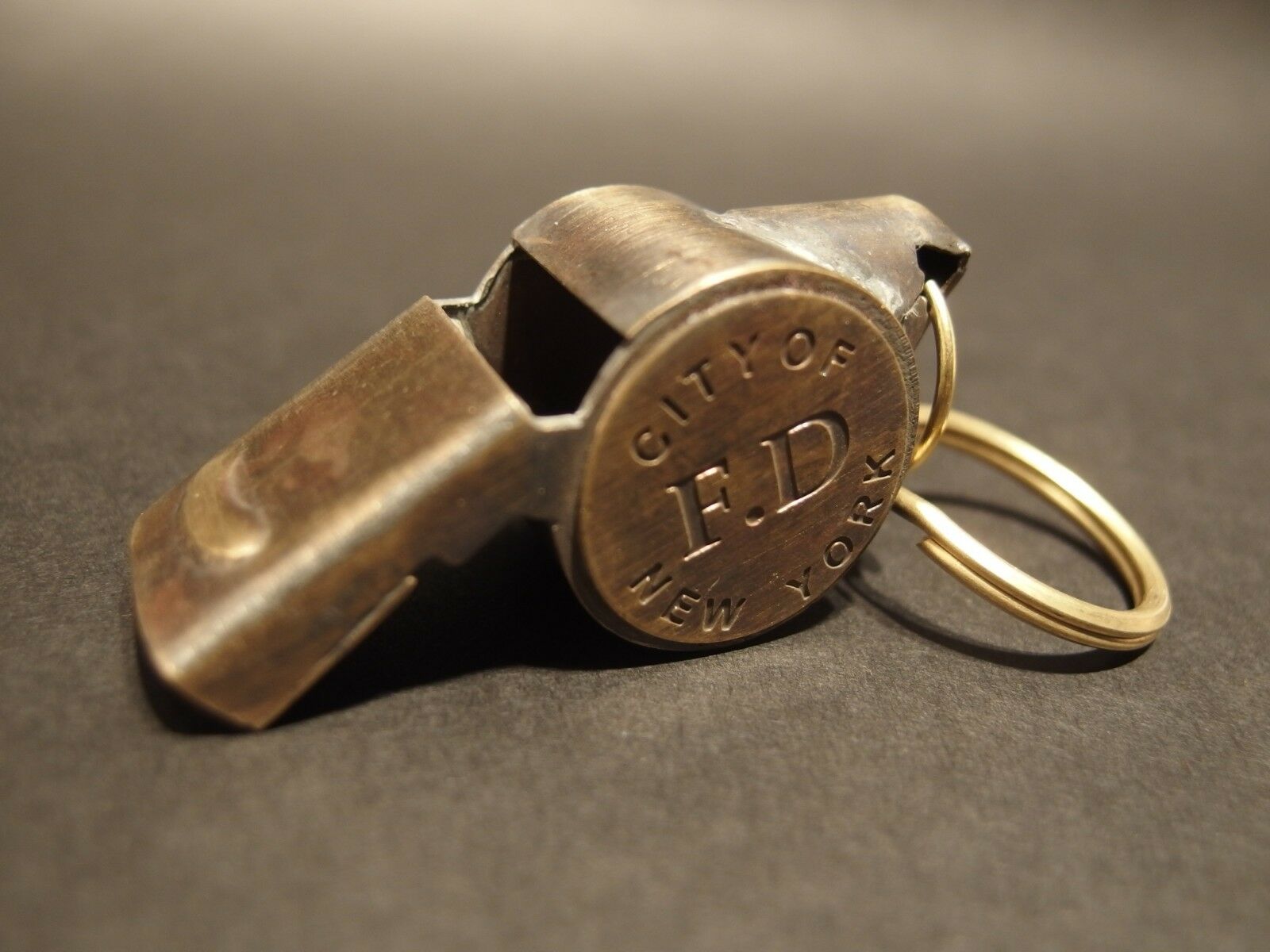 Antique Vintage Style Brass City Of New York FD Fireman Fire Department ...